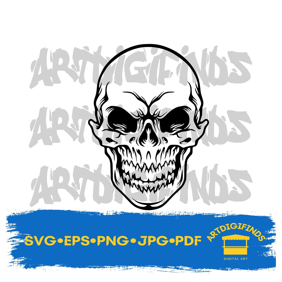 Skull Svg Skull Head Svg Skeleton Svg Skull Clipart - Etsy