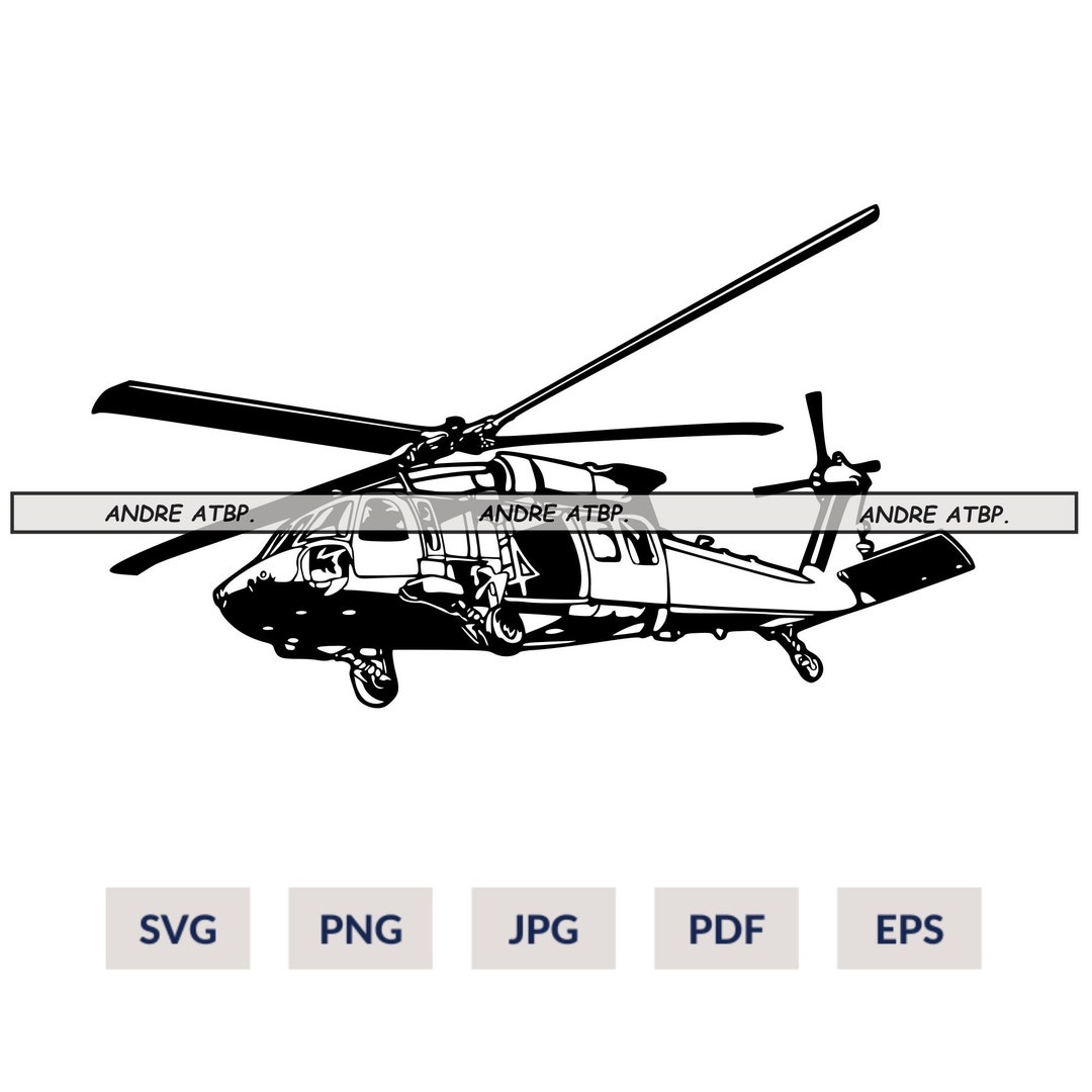 Black Hawk Helicopter SVG | Army Military Decal Sticker Graphics ...