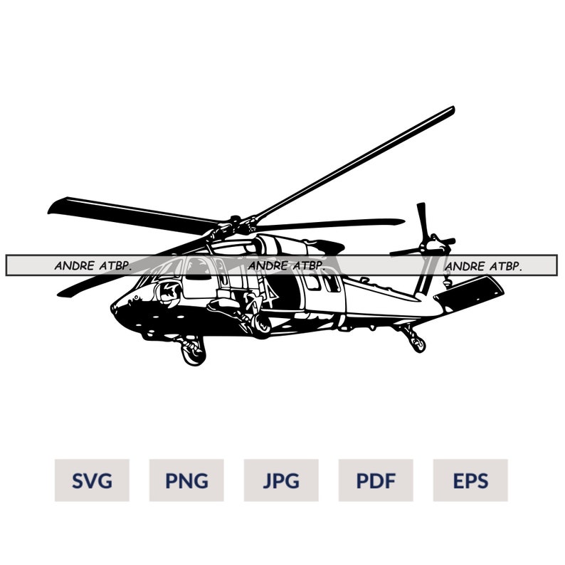 Black Hawk Helicopter SVG | Army Military Decal Sticker Graphics ...