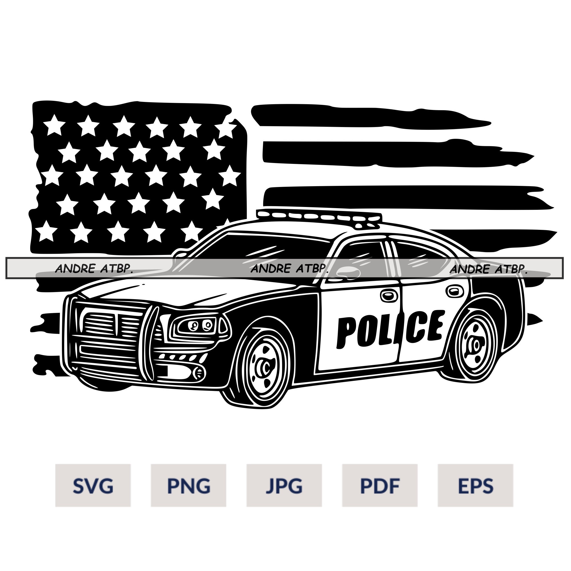 US Police Car SVG, Police Car Png, Police Car Clipart, Police Svg ...