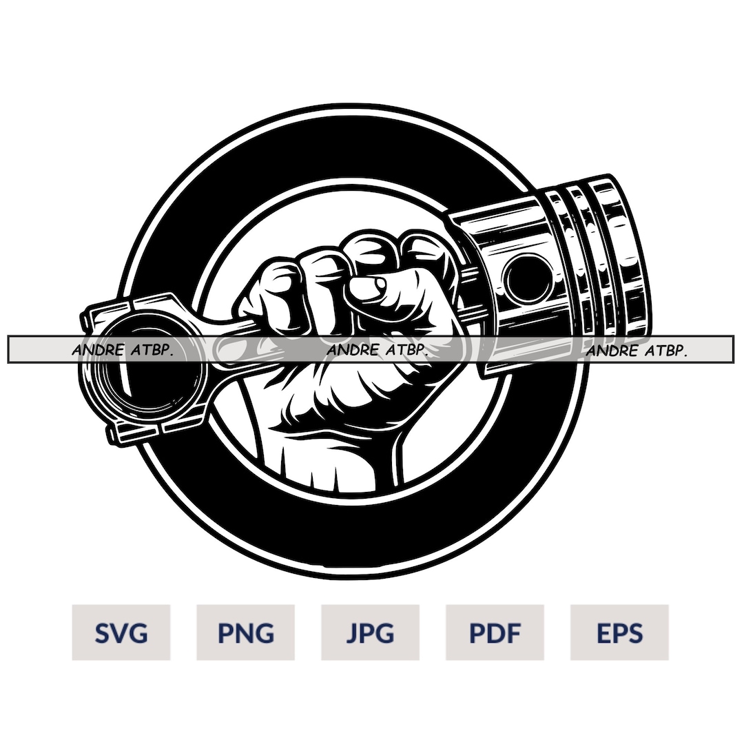 Hand Holding Piston Svg, Hand Mechanic Svg, Biker Svg, Mechanic Svg ...