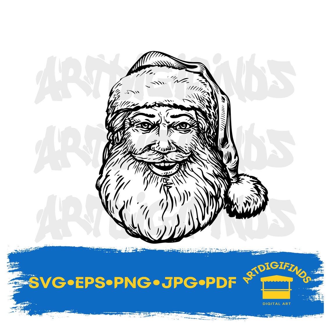 Santa Svg Santa Head Svg Christmas Svg Santa Svg File - Etsy