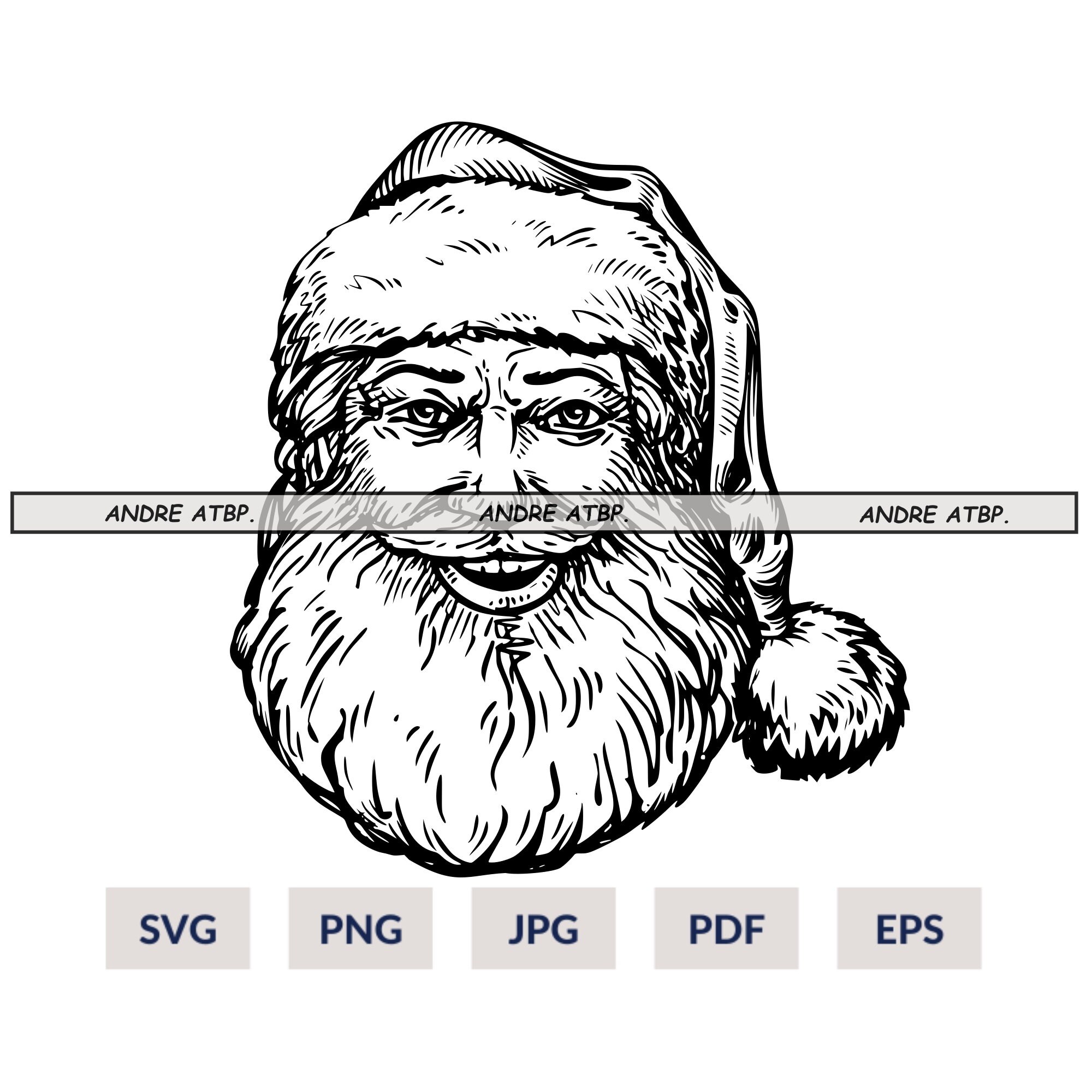 Santa Svg Santa Head Svg Christmas Svg Santa Svg File Santa Svg Cut