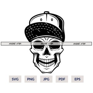 Dad Hat Skull SVG | Skeleton Baseball Cap SVG | Dad Svg | Dad Life Svg ...