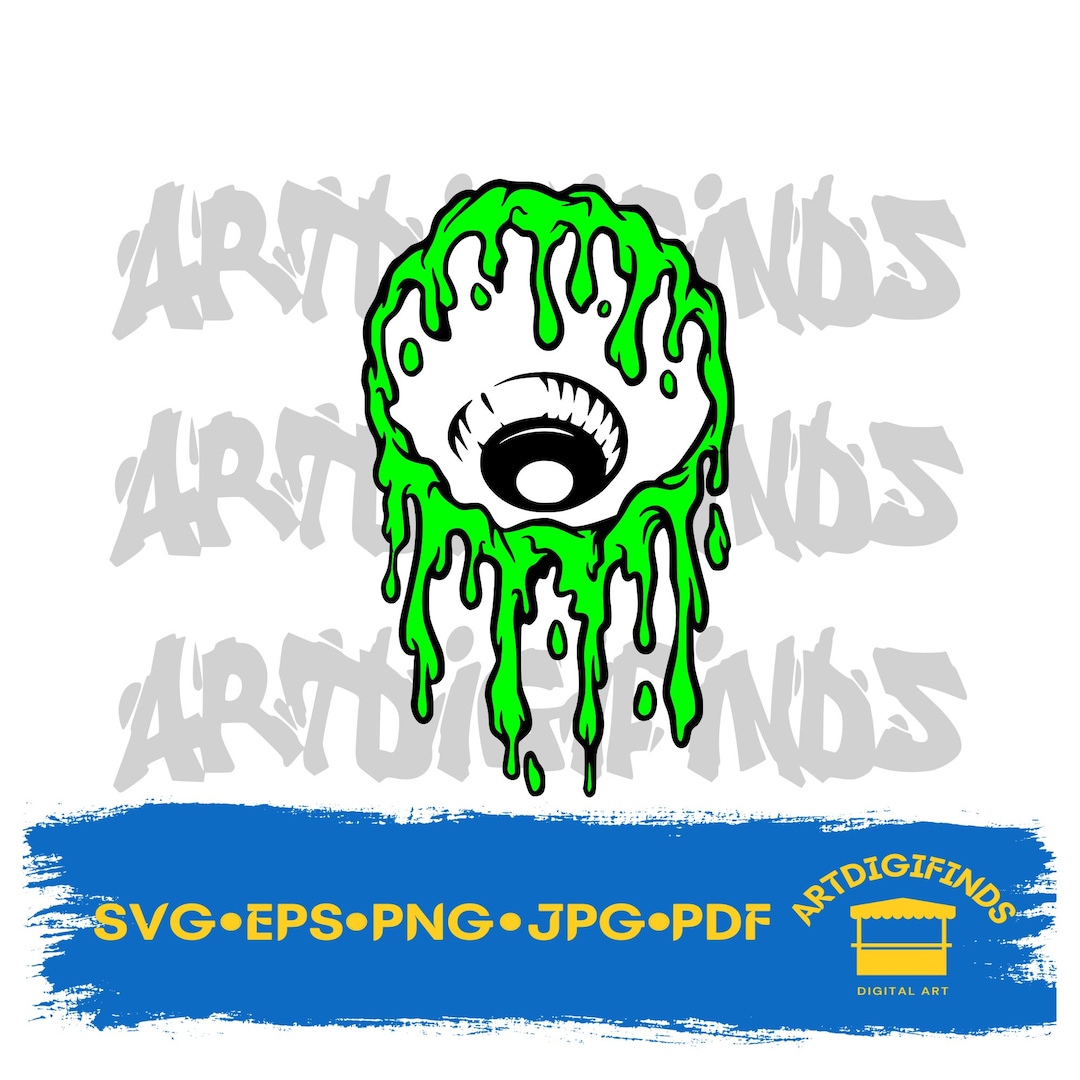 Spooky Eye Ball SVG Melting Eye Ball Svg Monster Eye PNG - Etsy