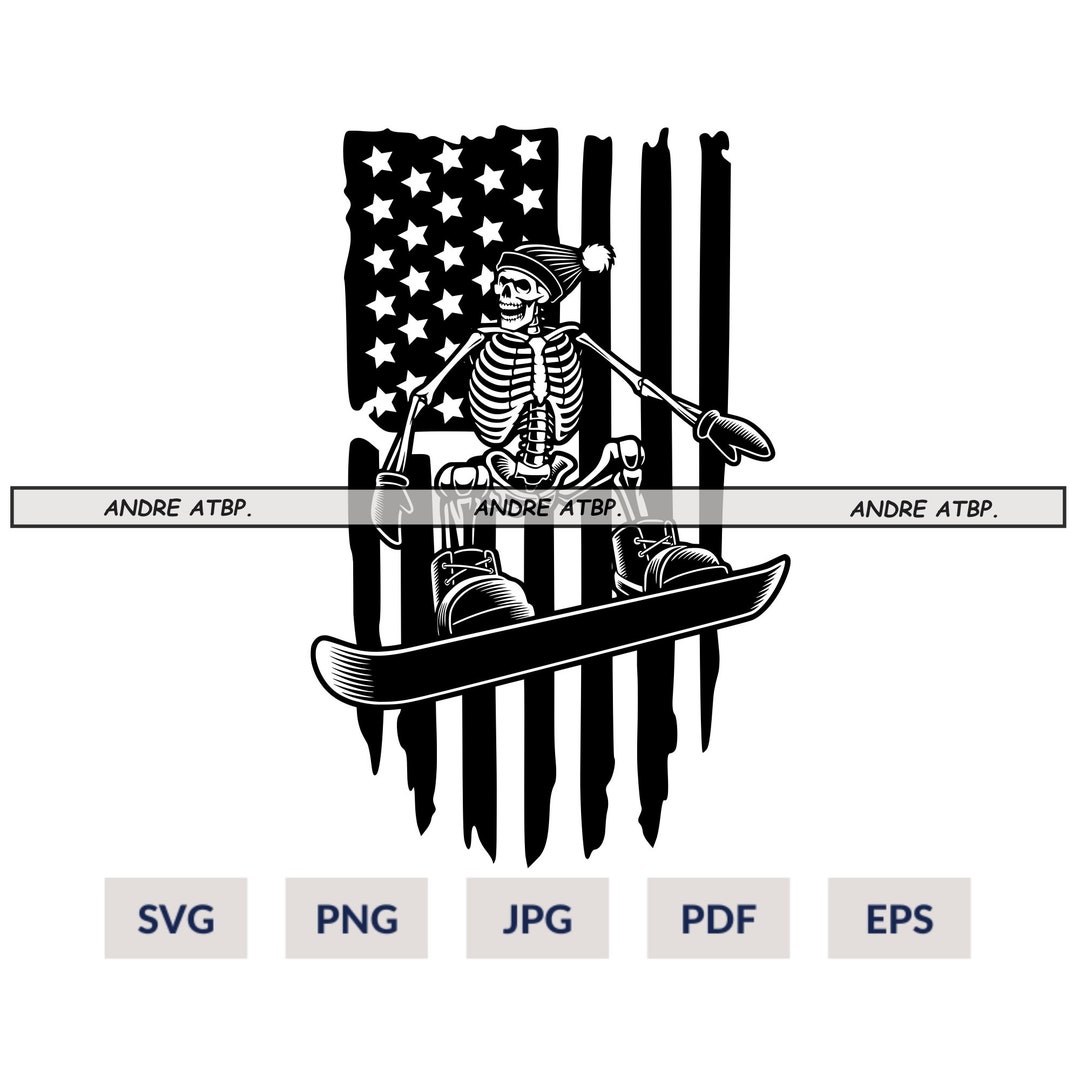 US Skeleton Snowboarding Svg, Skeleton Svg, Snowboard Svg, Skeleton ...