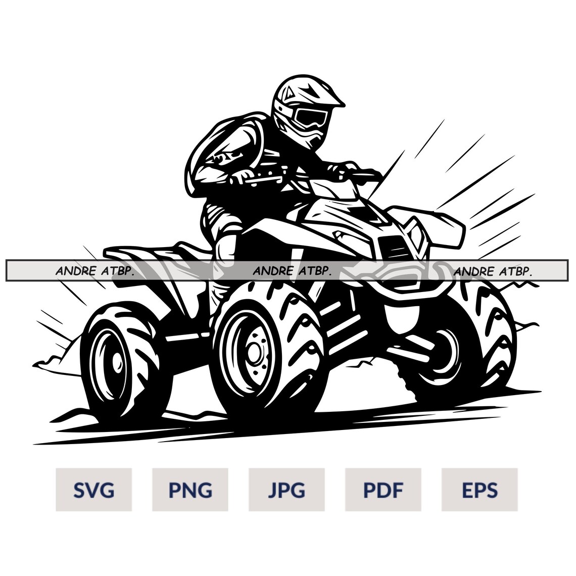 ATV Svg, Atv Racing Svg, 4 Wheeler Svg File, Atv Clipart, Quad Riding ...