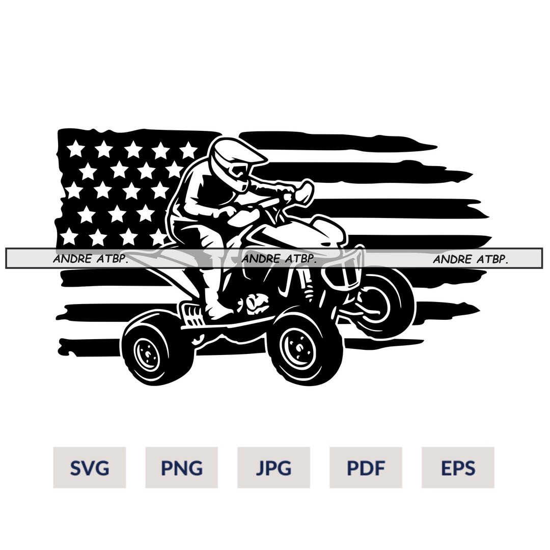 US 4 Wheeler Svg, Atv Svg, Atv Rider Svg, off Road Svg, Dirt Bike Svg ...