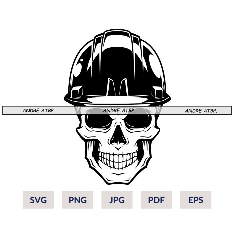 Skull With Hard Hat SVG | Construction Svg | Engineer SVG ...