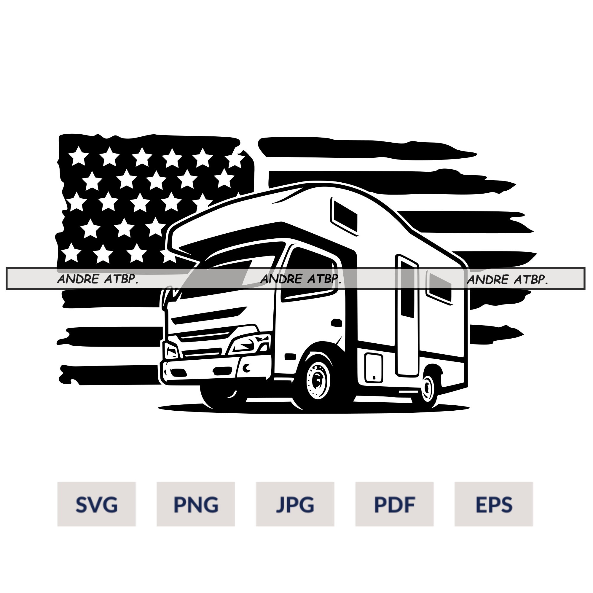 US Camper Van SVG Cut File | White Van, Van Life, Camping, Van Outline ...