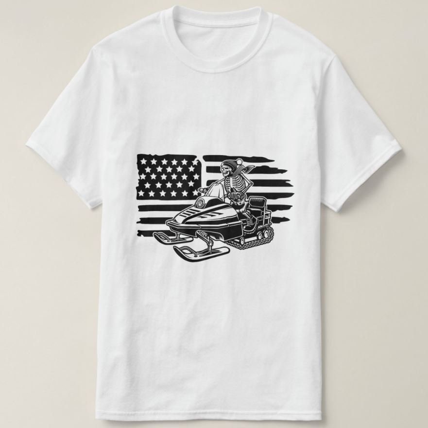 US Snowmobile Skeleton SVG, Winter SVG, Snow Mobile Vehicle ...