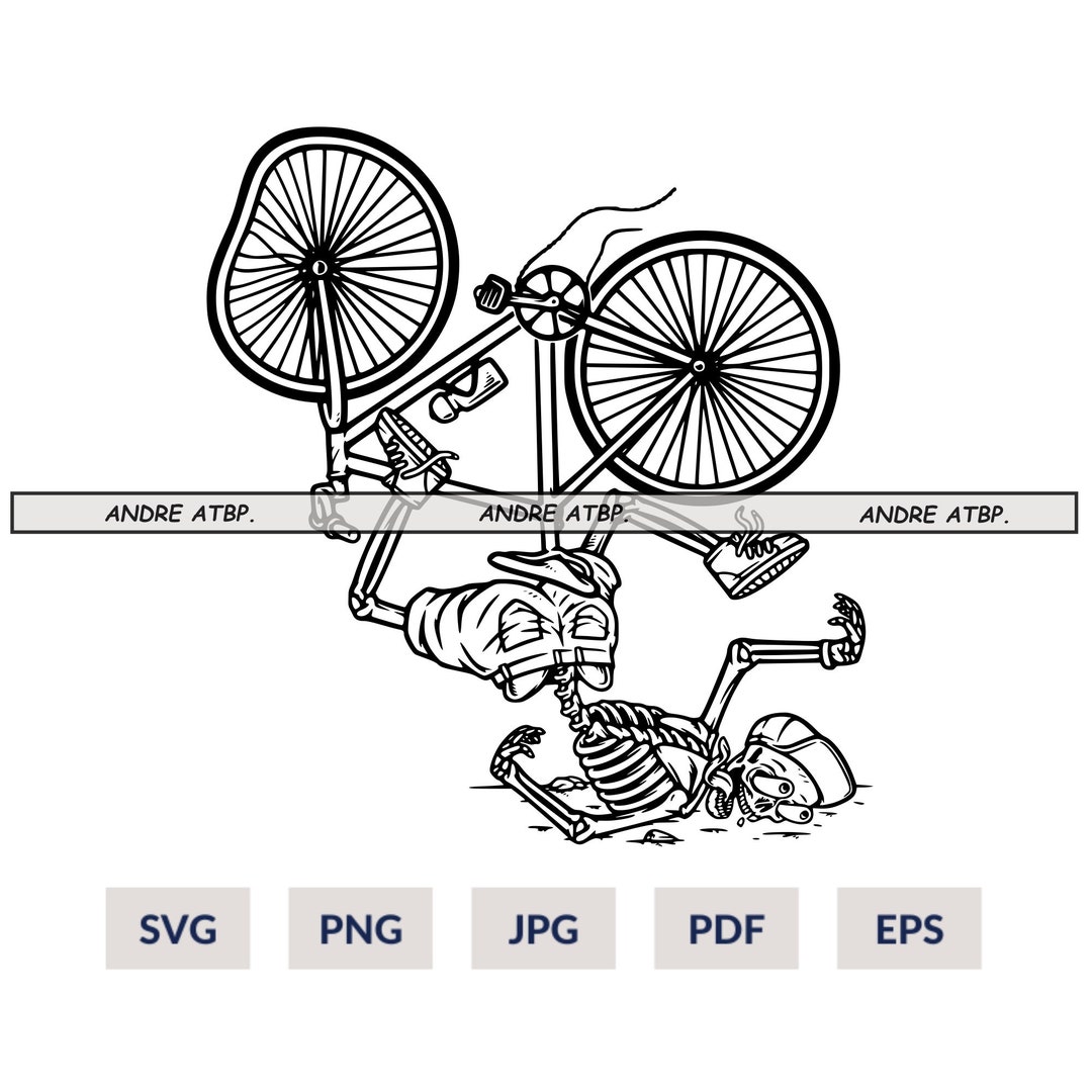 Biking Skeleton Fall Svg, Ride or Die Svg, Biking Svg, Bicycle Svg ...