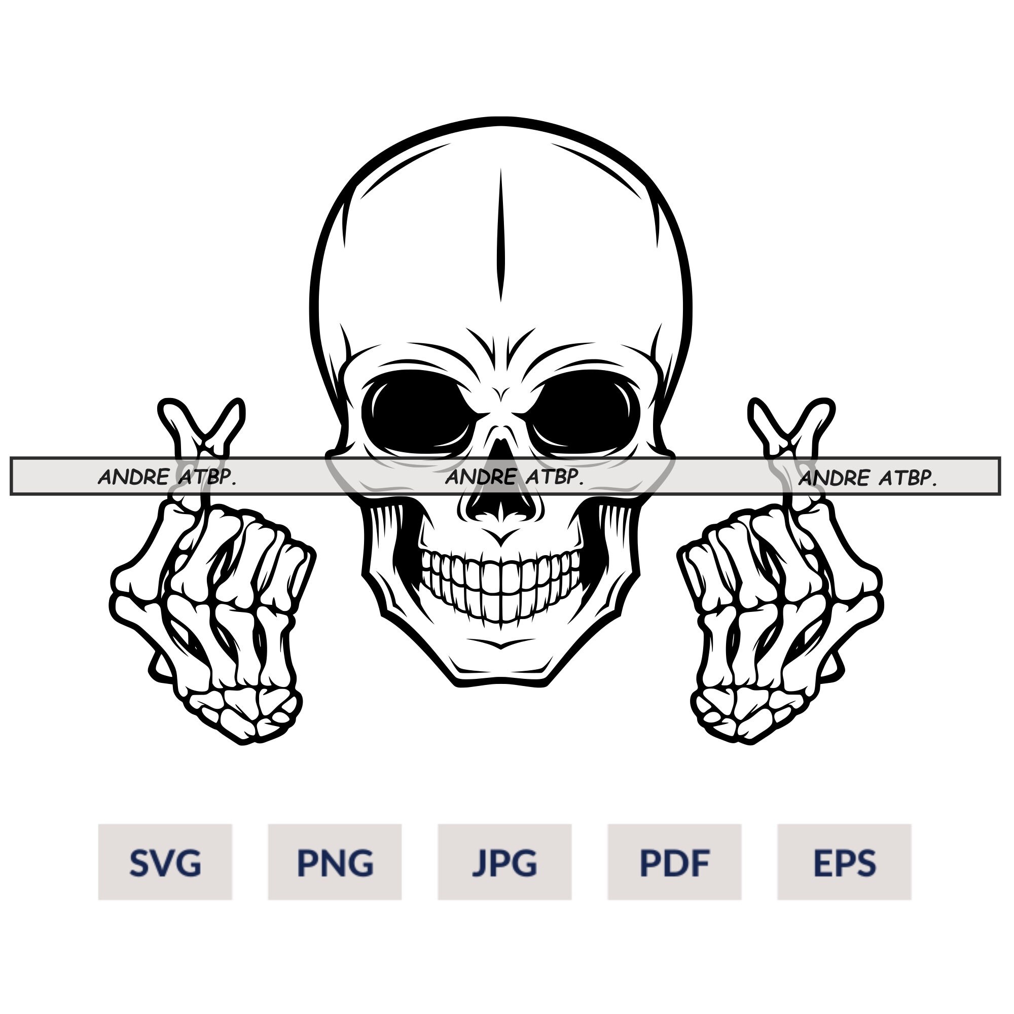 Skeleton Kpop Finger Heart Svg, Korean Finger Heart Sign, Skull Finger ...