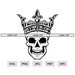 King Skull Svg, Skull Svg, Skull King Svg, King Skull Clipart, Skeleton ...