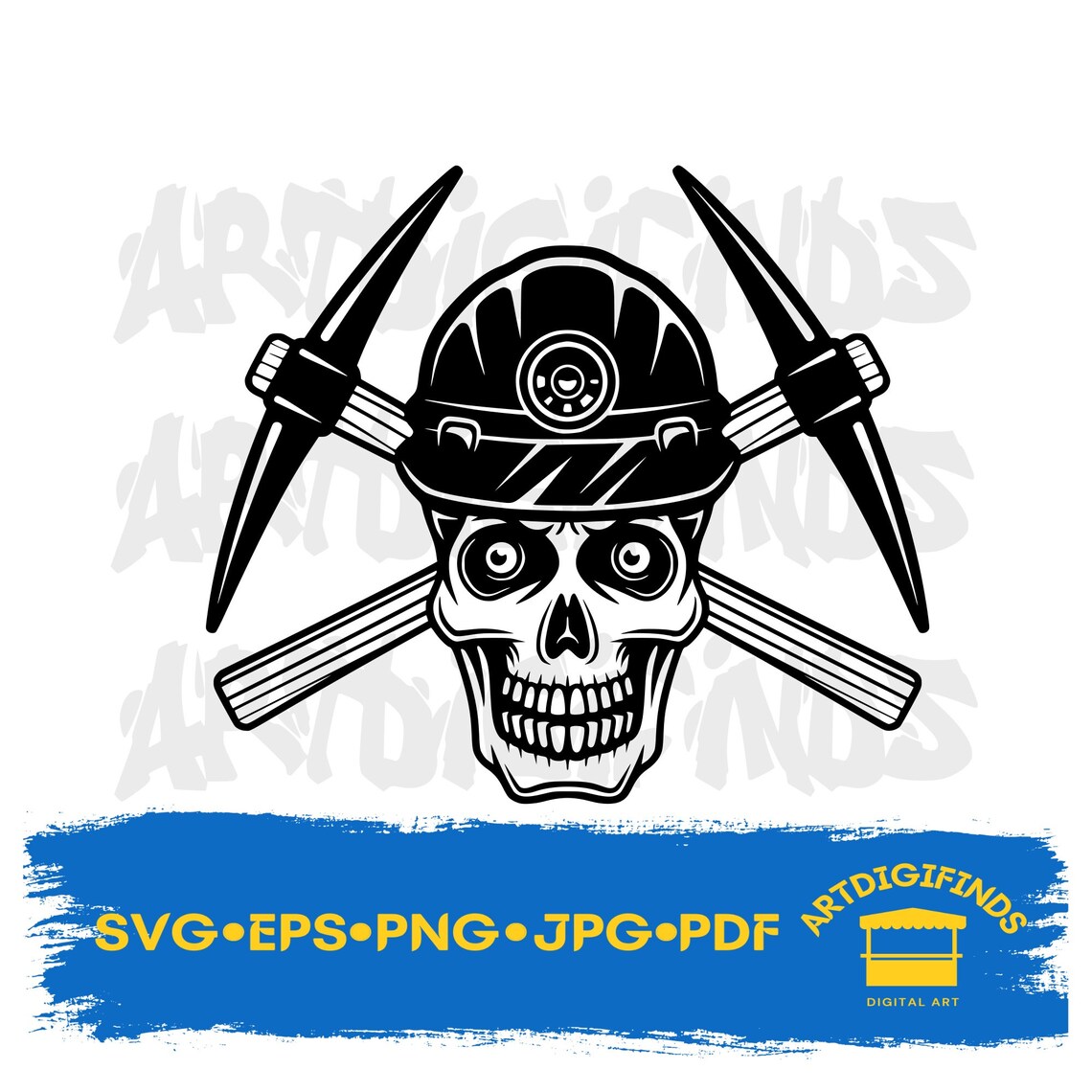 Skull Miner Svg Mining Svg Skull Svg Miner Dad Svg Mining - Etsy UK