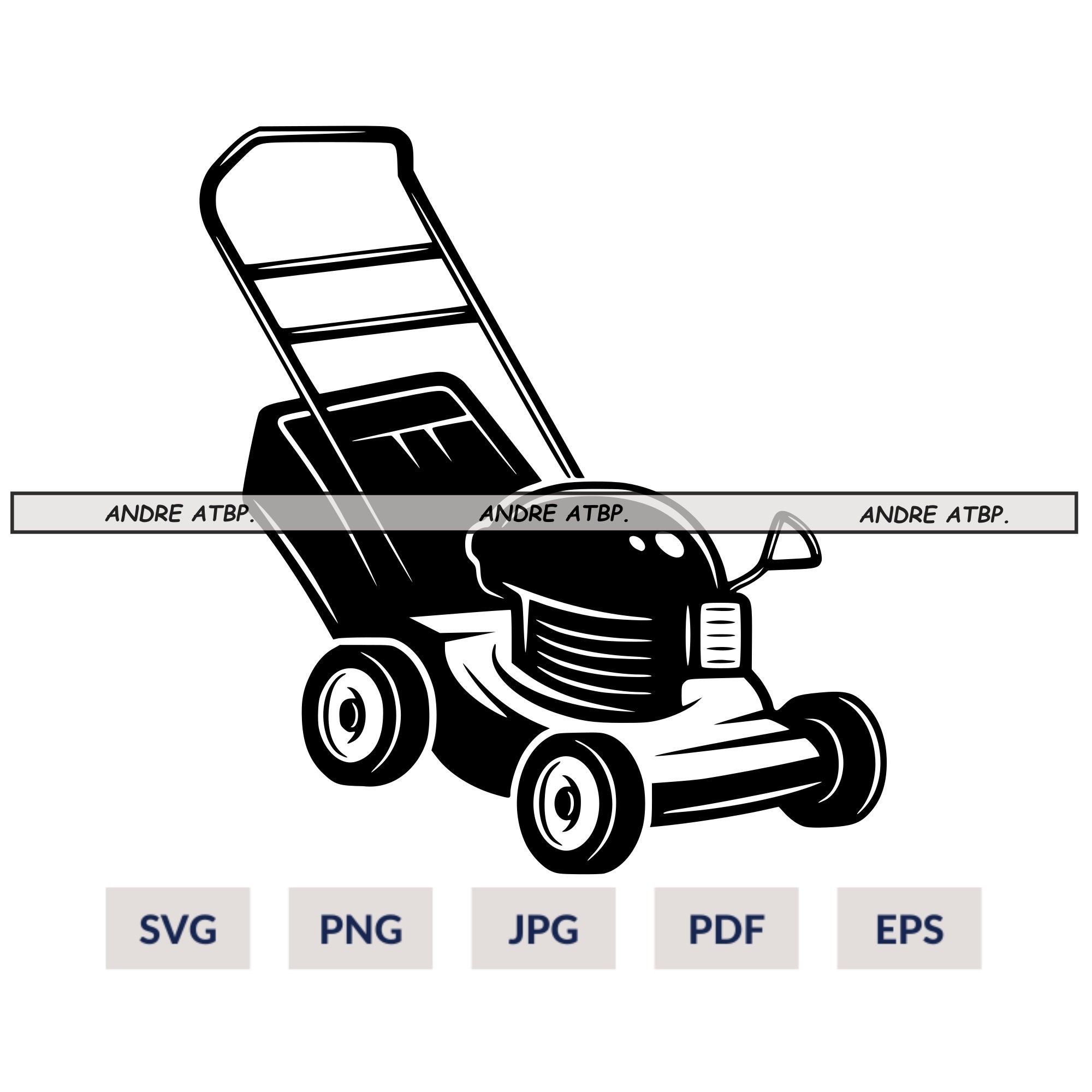 Lawn Mower Svg, Push Mower SVG, Push Lawnmower SVG, Lawn Mower Graphics ...