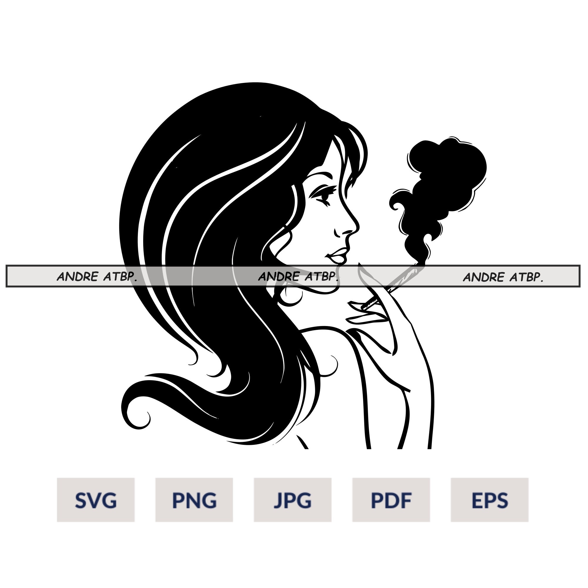 Girl Smoking Weed || Svg Files || Girl Smoking Joint Svg || Smoking ...