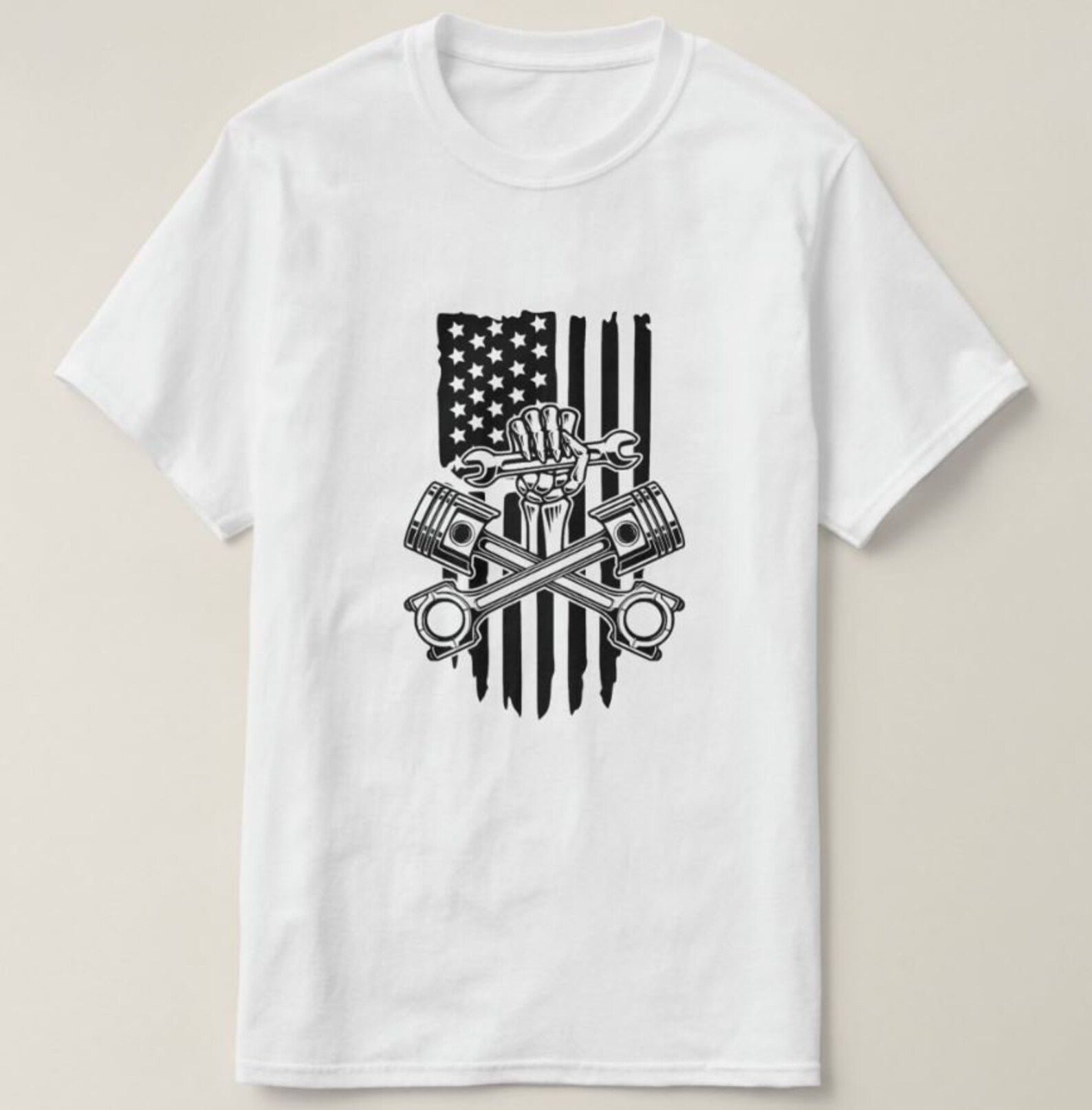 US Skeleton Hand With Wrench With Crossed Engine Piston Svg, Skull Svg ...