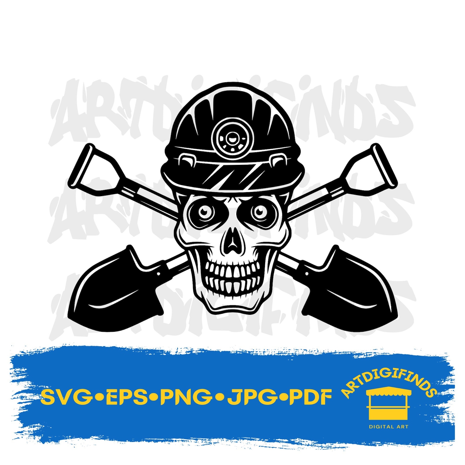 Skull Miner Svg Mining Svg Skull Svg Miner Dad Svg Mining - Etsy