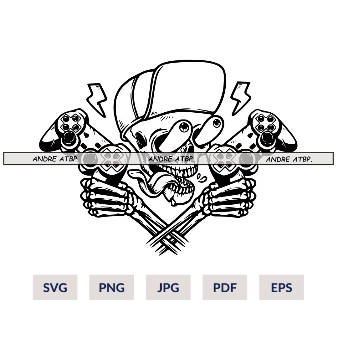 Gamer Skull SVG | Gamepad SVG | Cool Gamer T-shirt Decals Sticker ...