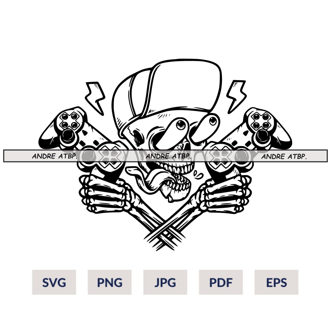 Gamer Skull SVG | Gamepad SVG | Cool Gamer T-shirt Decals Sticker ...