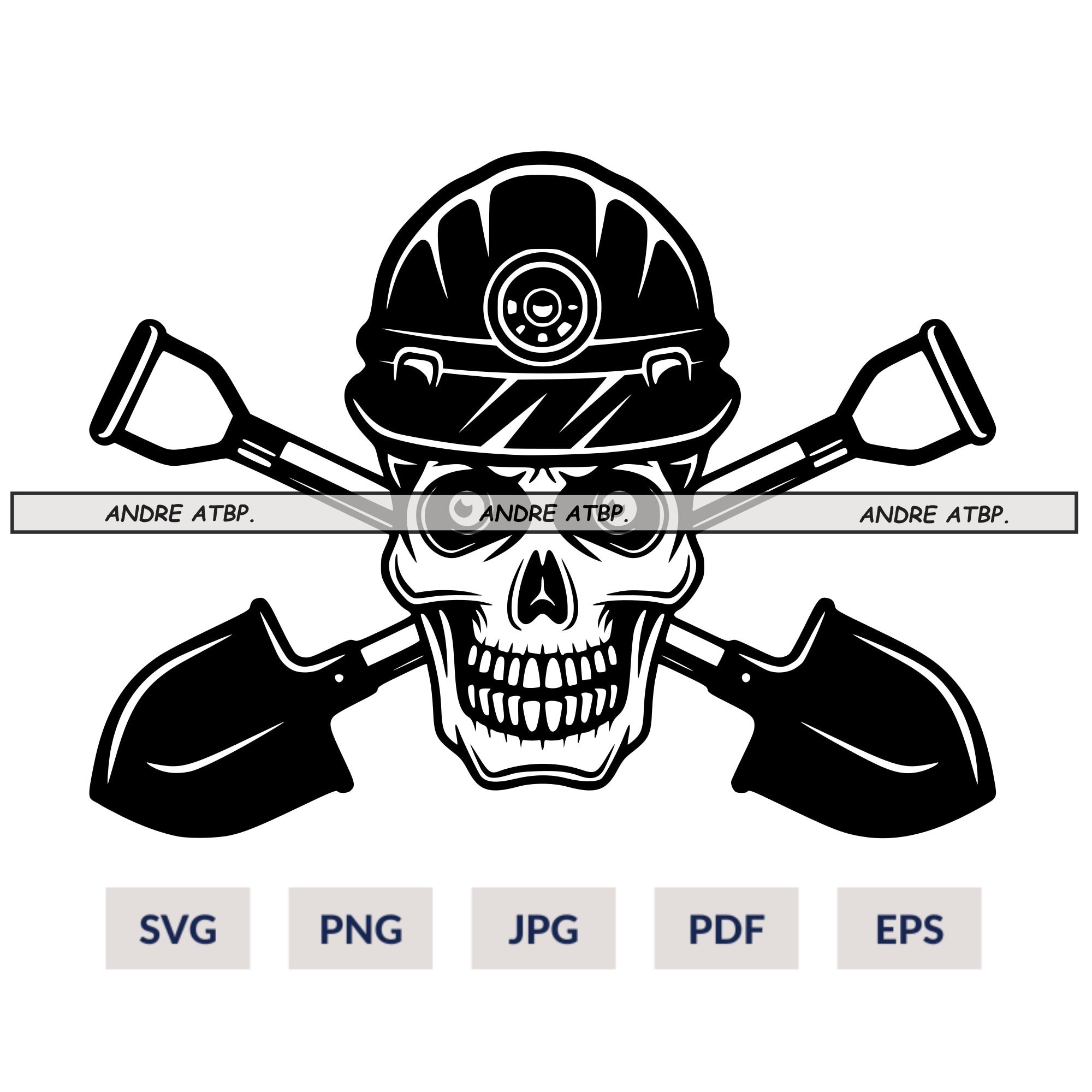 Skull Miner Svg, Mining Svg, Skull Svg, Miner Dad Svg, Mining Clipart ...