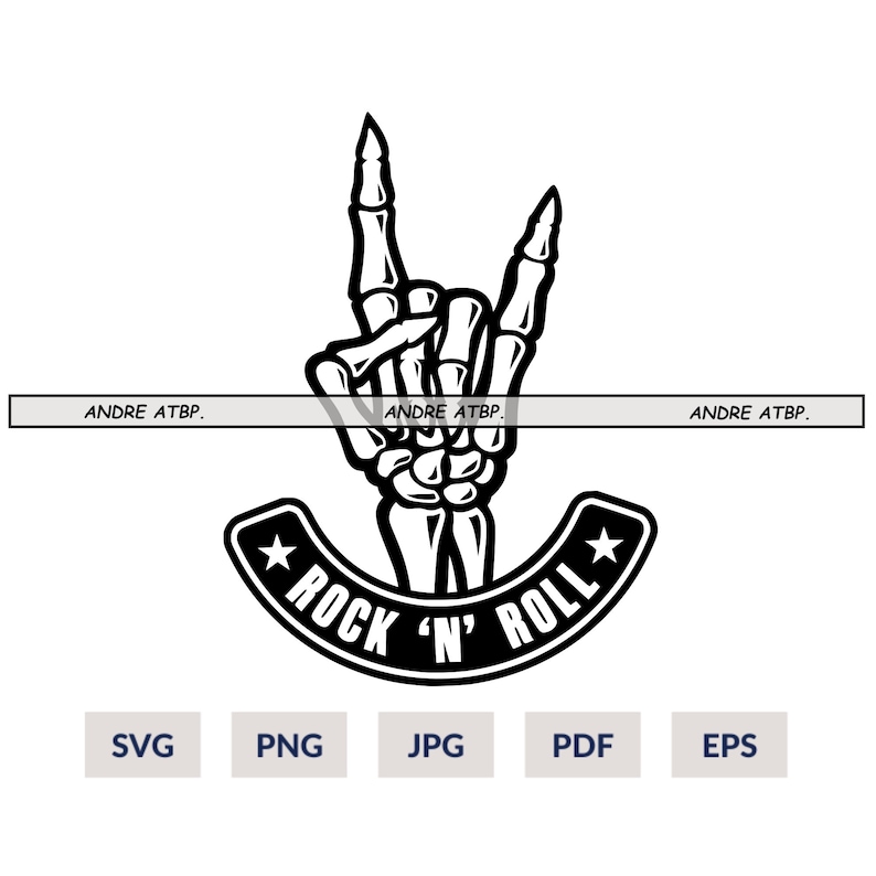 Rock and Roll Music SVG Rock N Roll SVG Rock Hand Sign Svg - Etsy