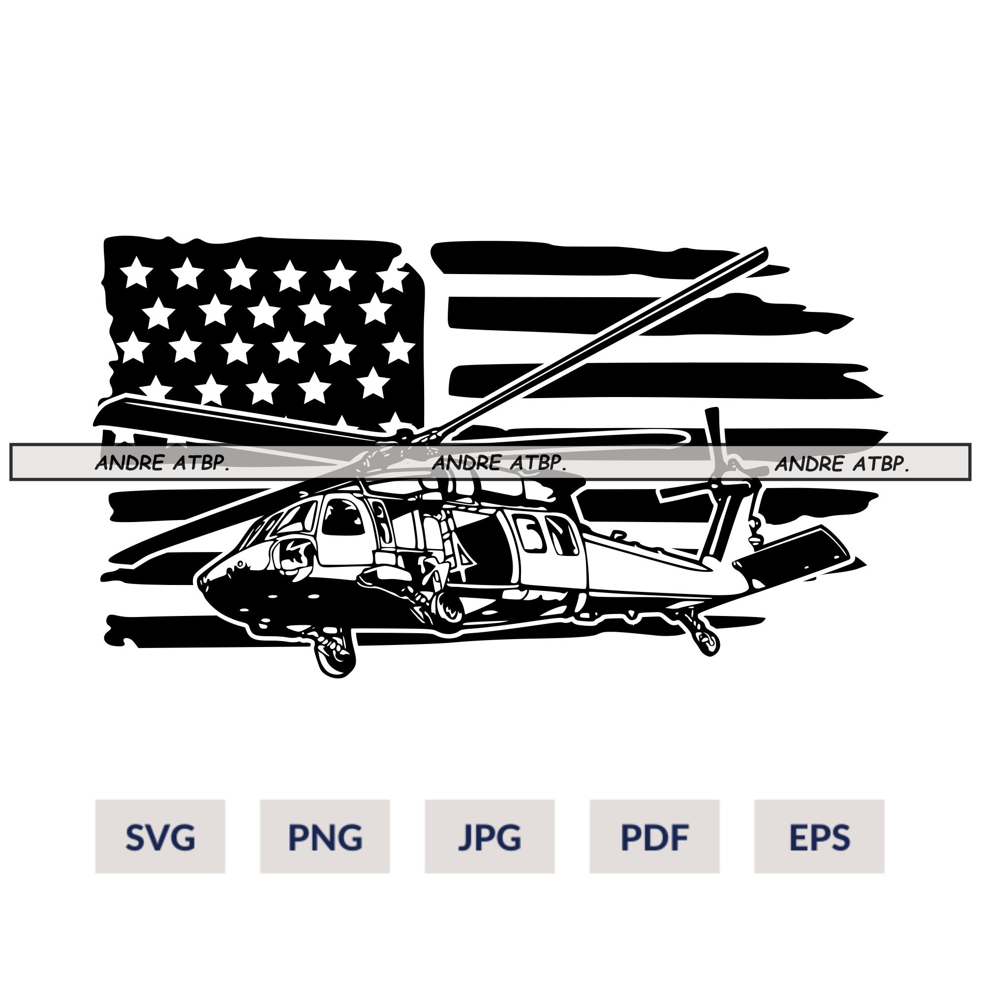 US Black Hawk Helicopter SVG | Army Military Decal Sticker Graphics ...