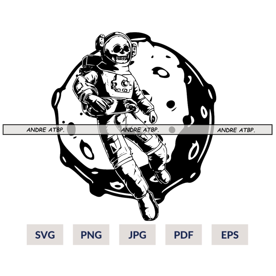 Skull Astronaut Svg, Skull Svg, Space Exploration Svg, Astronaut Skull ...