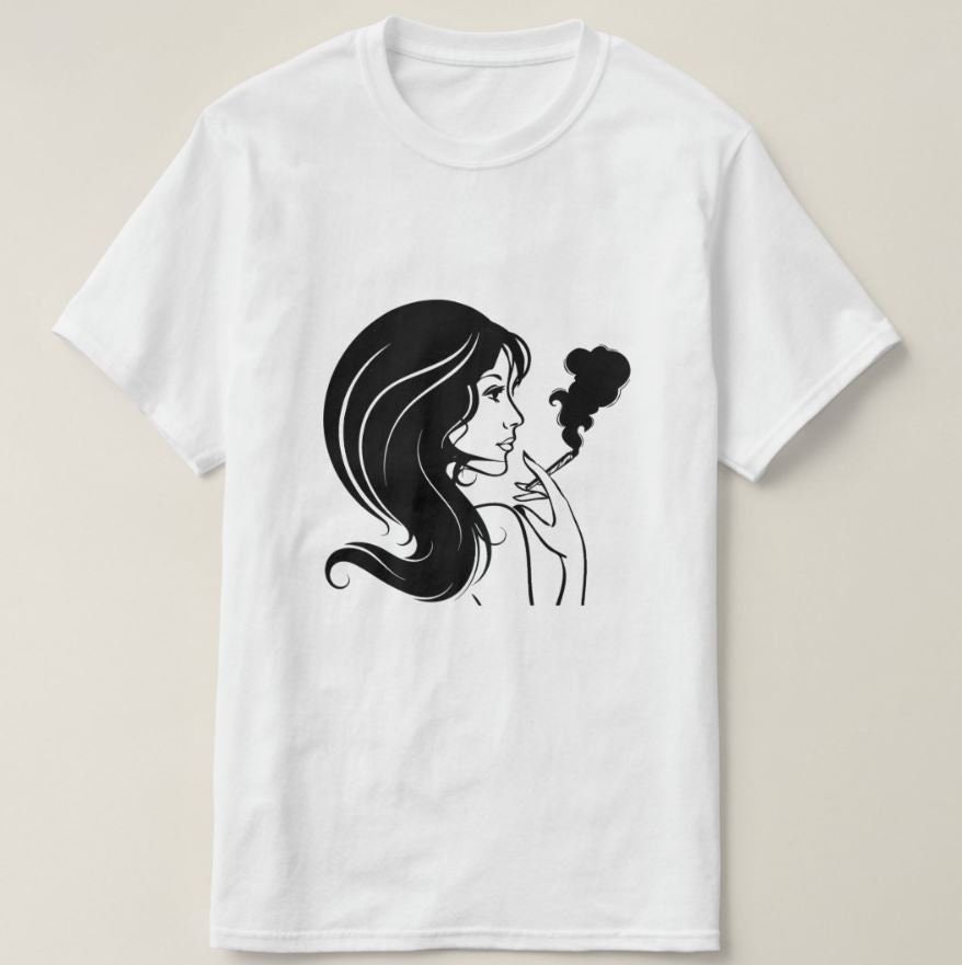 Girl Smoking Weed || Svg Files || Girl Smoking Joint Svg || Smoking Cannabis Svg || Girl Smoking ...
