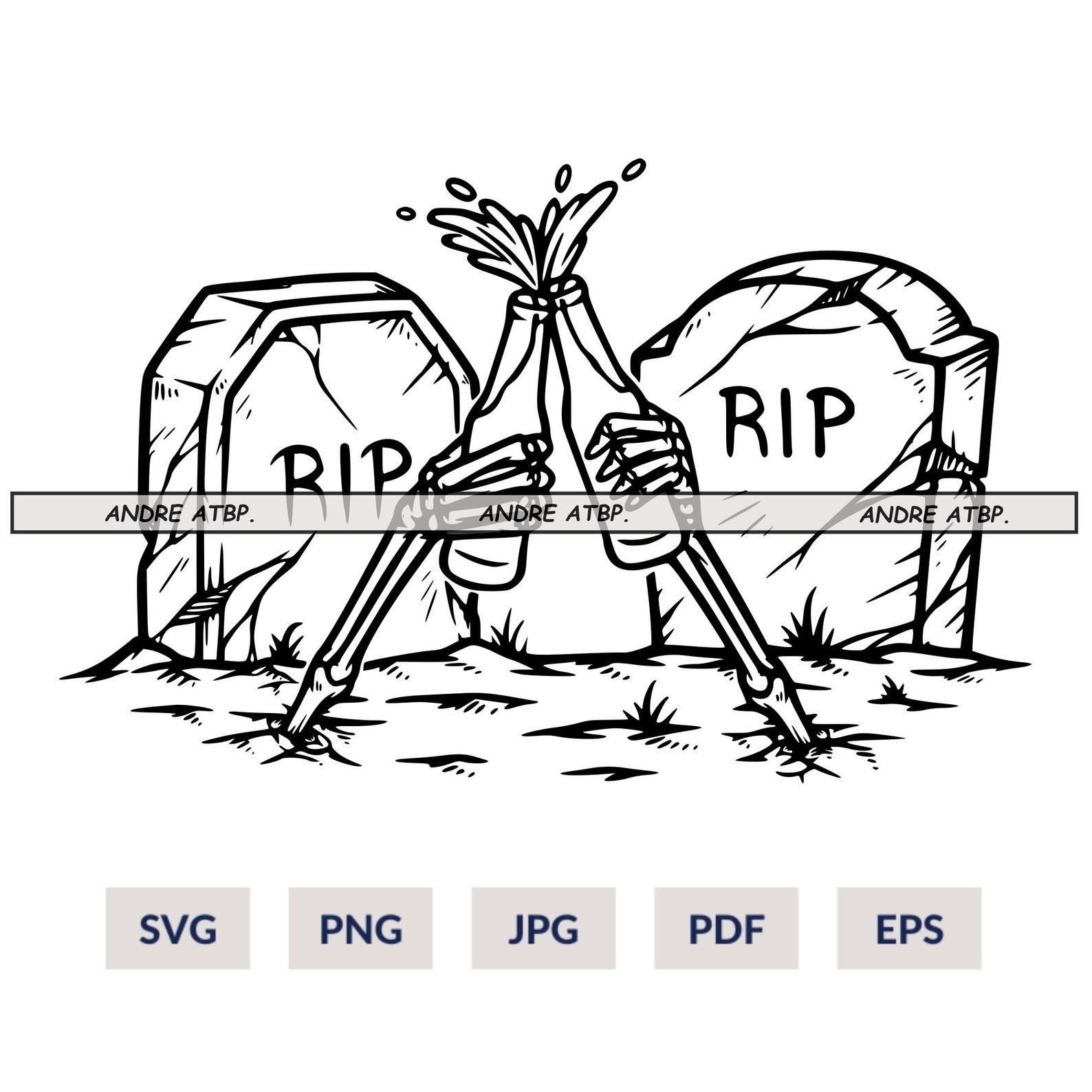 Skeleton Cheers SVG | Toast SVG | Salud SVG | Beer T-shirt Decal ...