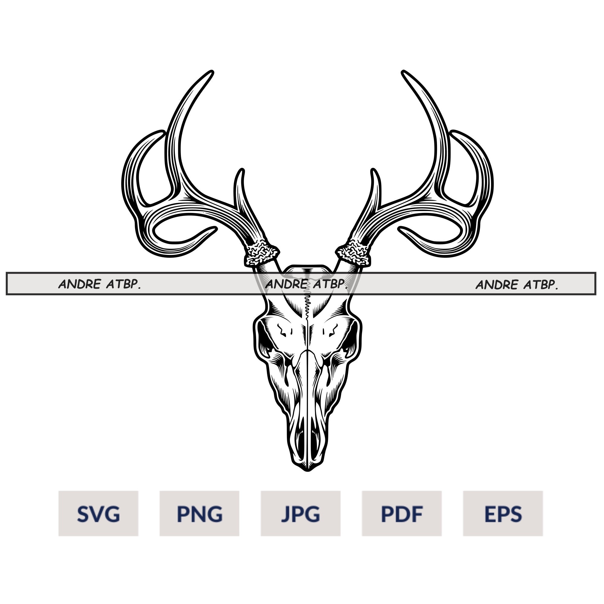 Buck Skull Svg/ Deer Skull Svg / Deer Hunting / Hunting / Outdoors/ Hunter/ SVG, Eps, Png, Pdf ...