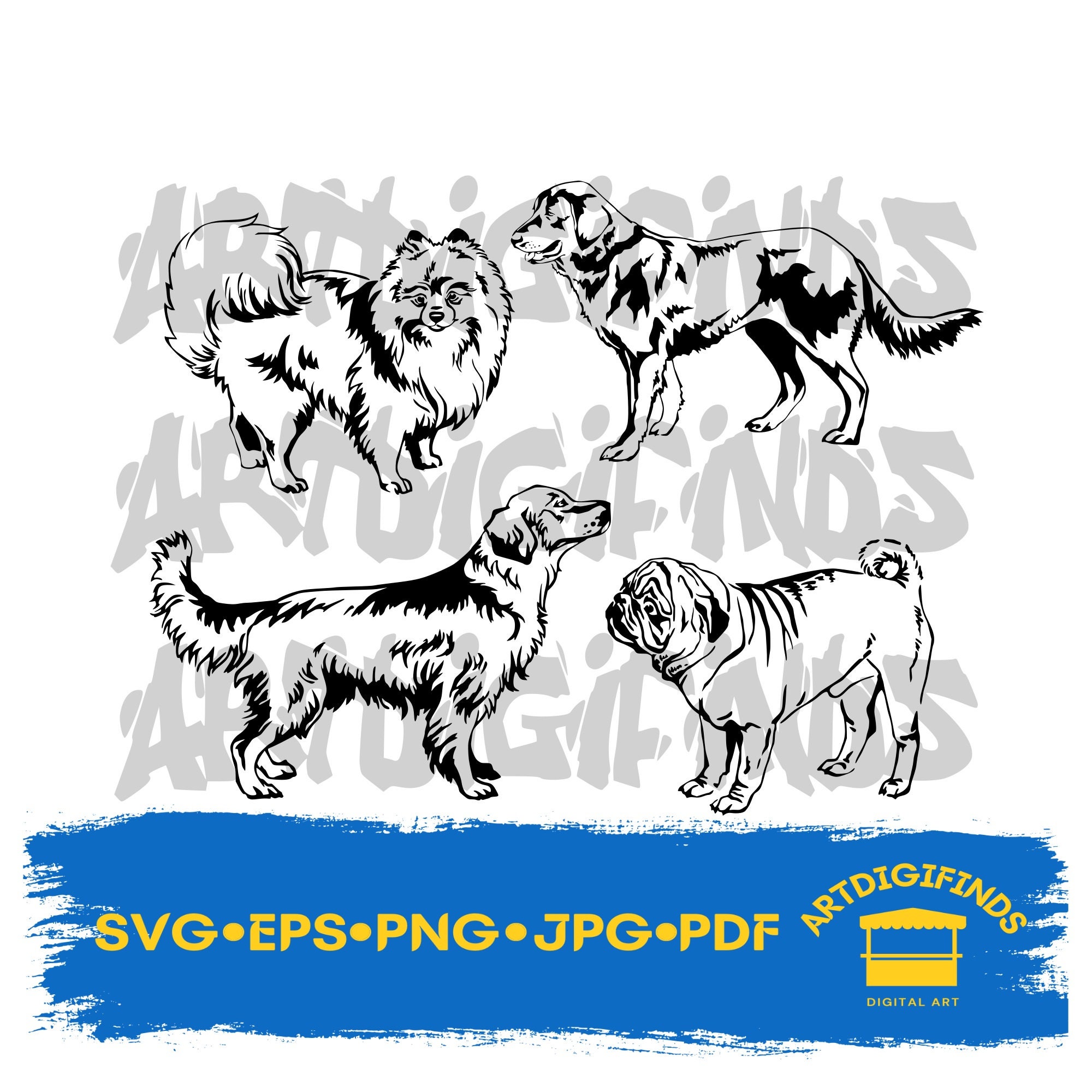 Dogs Svg Bundle Dogs Clipart Dogs Svg Files for Cricut Dogs - Etsy