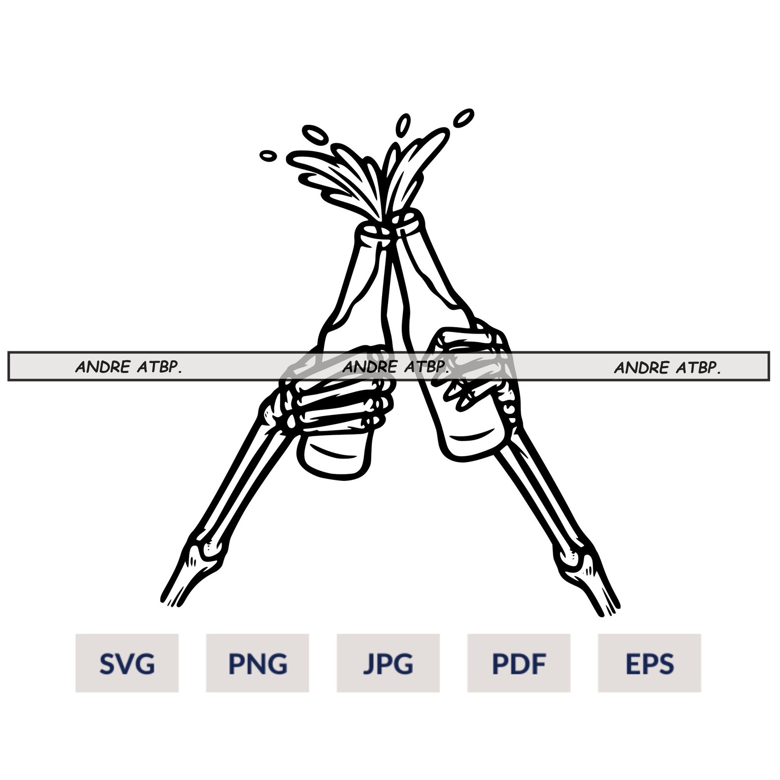 Skeleton Cheers SVG | Toast SVG | Salud SVG | Beer T-shirt Decal ...