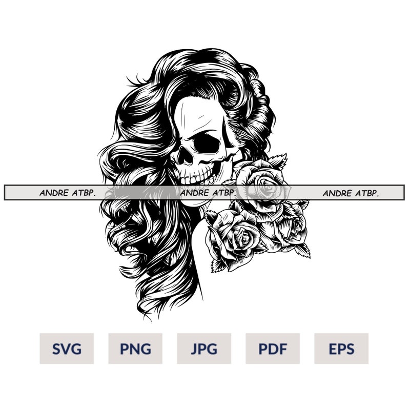 Woman Skull Svg - Etsy