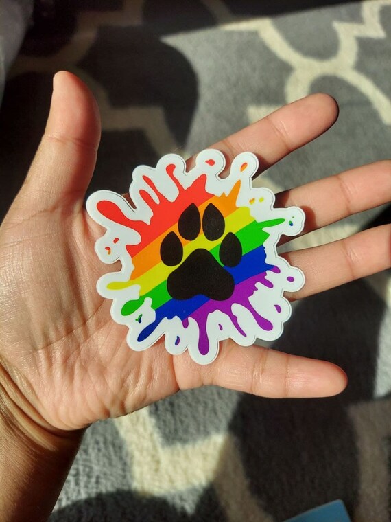 Stickers, Labels & Tags Paper & Party Supplies Stickers Furry Pride ...