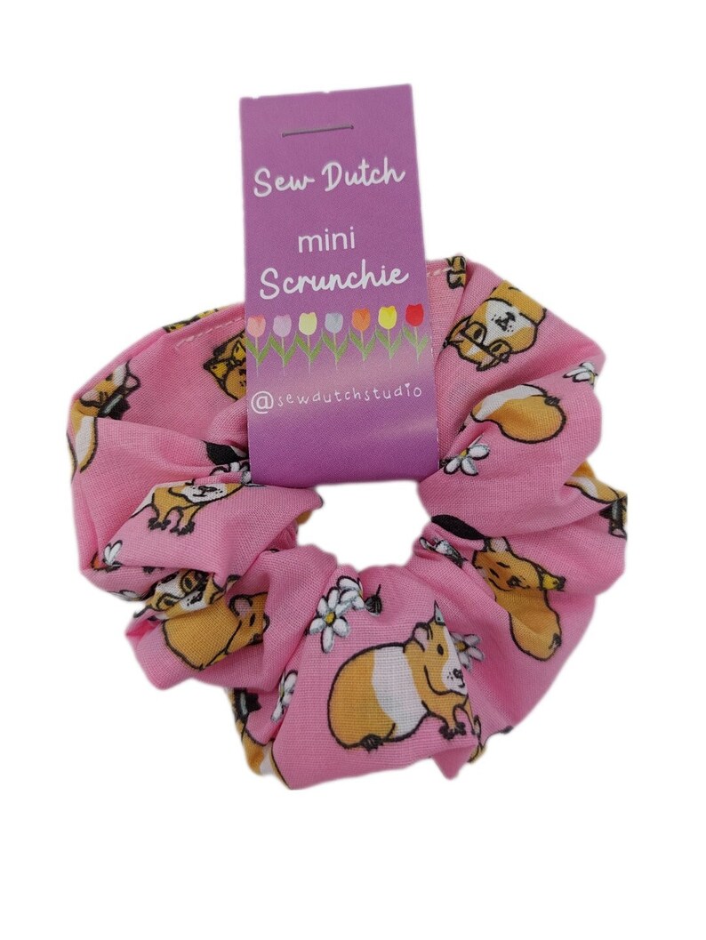 Mini Scrunchie Guinea Pig, Pink Scrunchie, Scrunchies in the Uk, Gift ...
