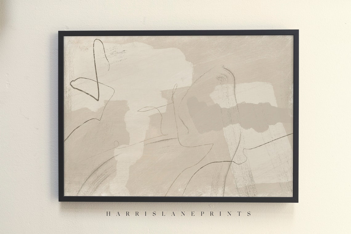 Original Art Print | "artist Greige Abstract" | Modern | Texture ...