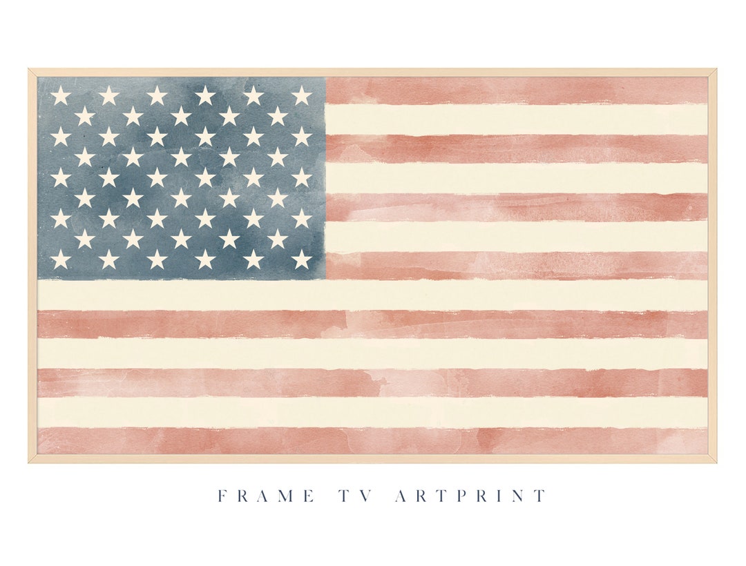 Samsung Frame TV | "vintage American Flag" | 4th of July | Modern ...