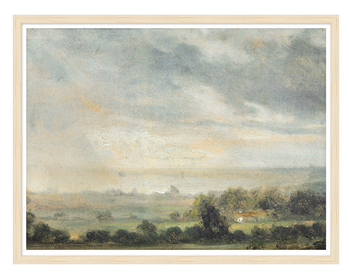 Vintage Inspired Art Print | "valley" | Oil Painting | Neutral | Modern ...