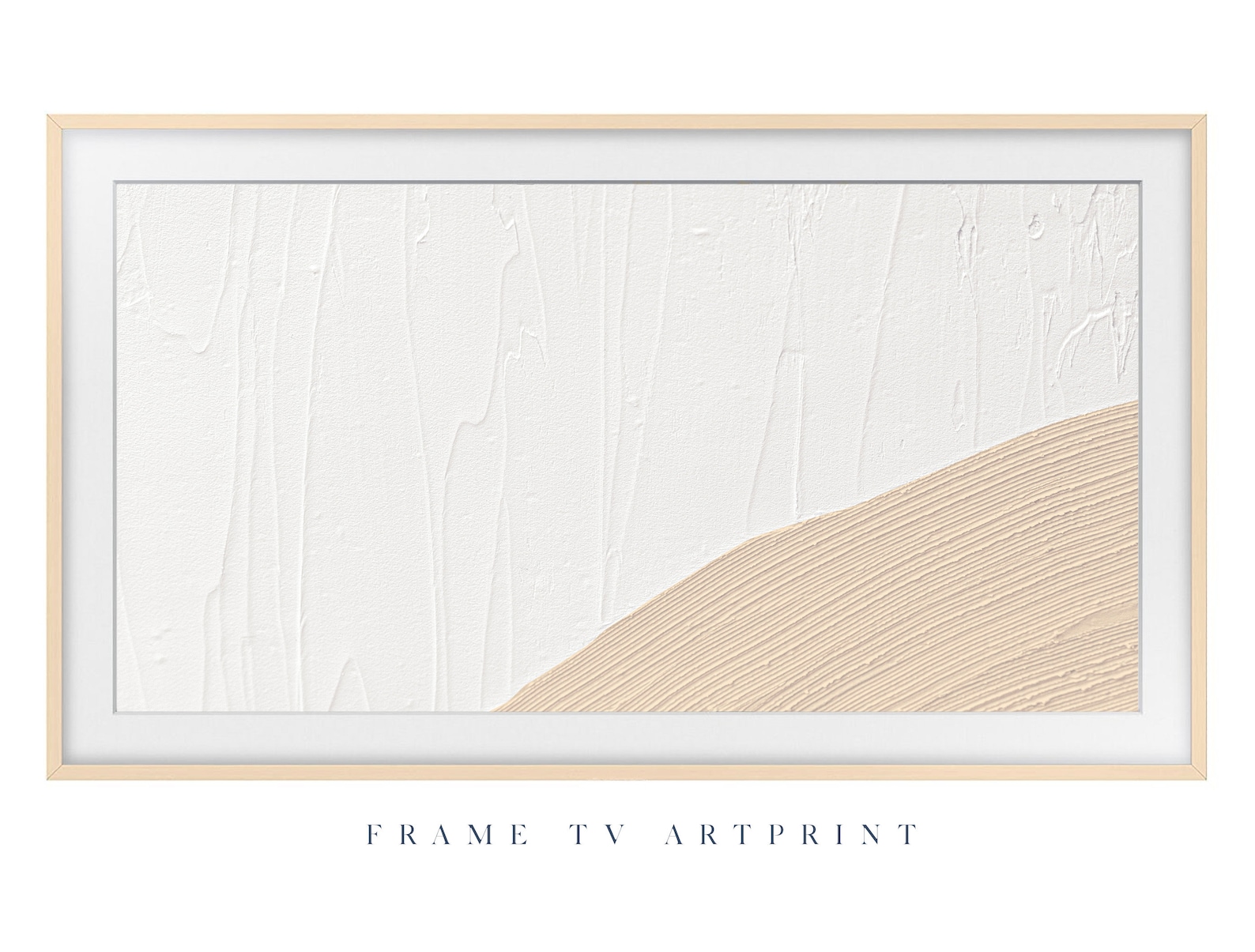 Samsung Frame TV art file Beige Sand White | Etsy