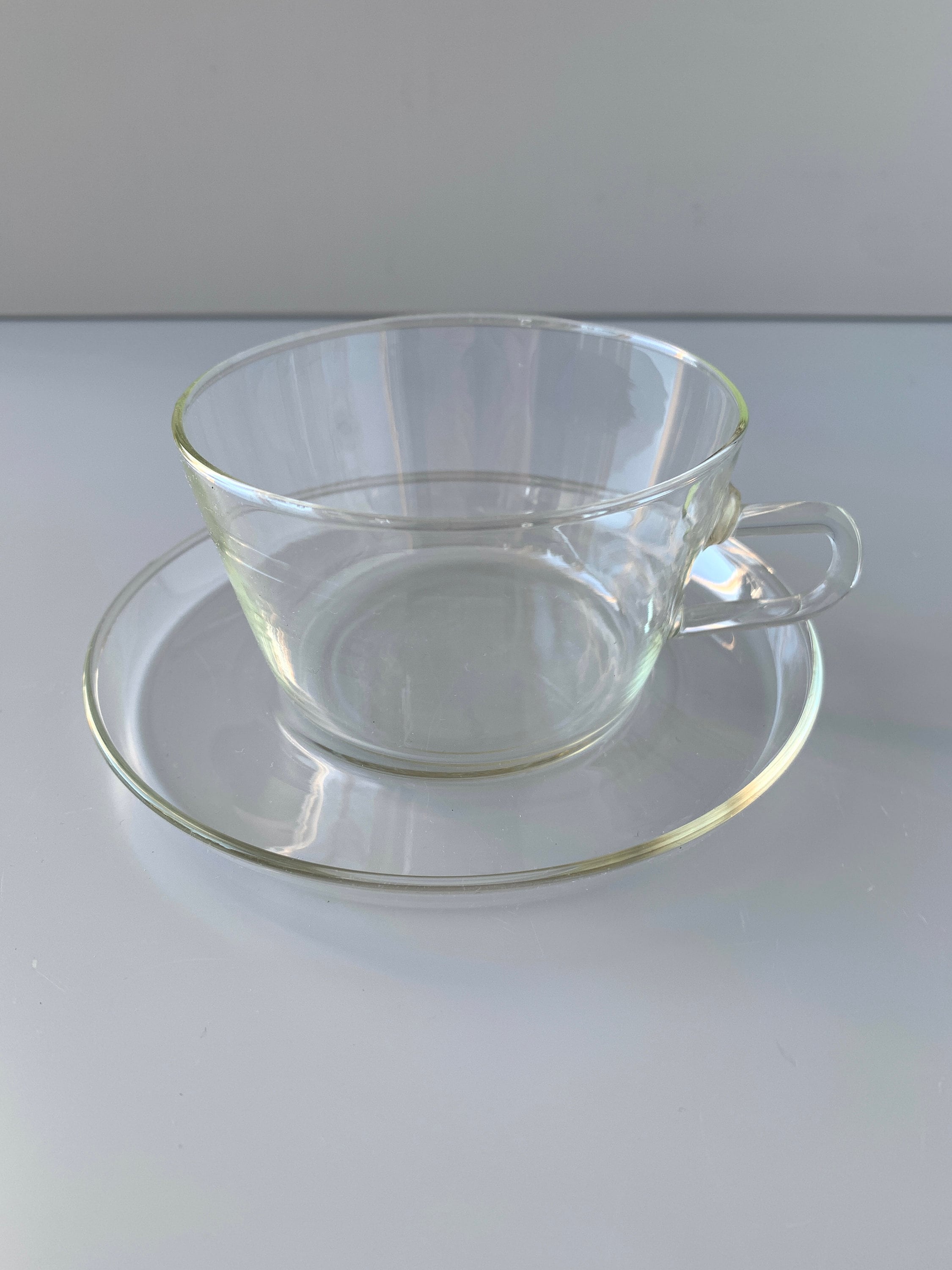 2 Tea Cups JENAER Glas DDR Hans Merz Bauhaus Midcentury GDR Schott Jena ...