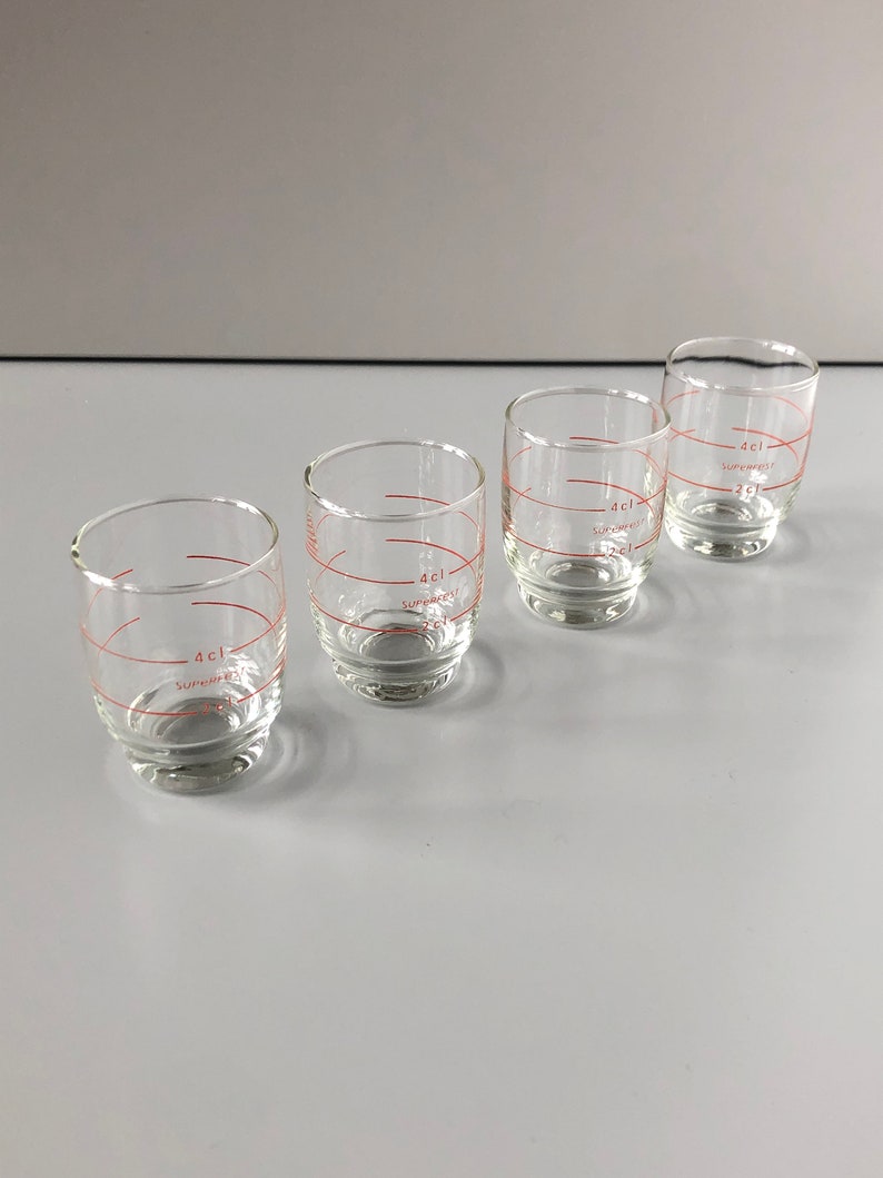 4 SUPERFEST Shot Glasses 2cl / 4cl DDR Glass Mitropa Pub Shot - Etsy