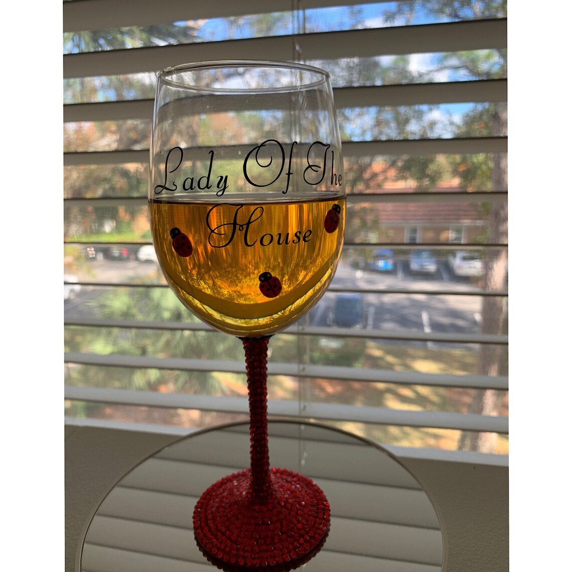Lady of the House Wine Glass Ladybug Wine Glass Red - Etsy