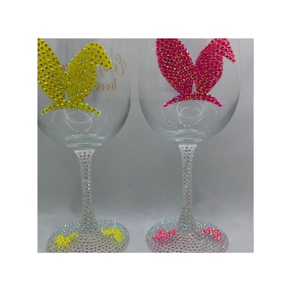 Bunny Ears Wine Glasses - Etsy