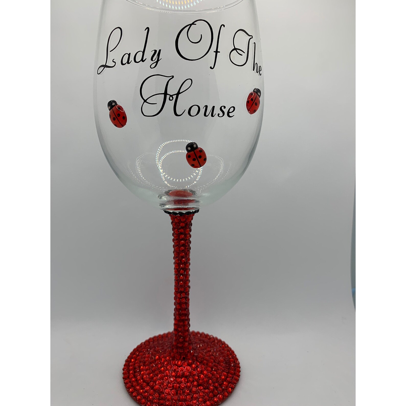 Lady of the House Wine Glass Ladybug Wine Glass Red | Etsy