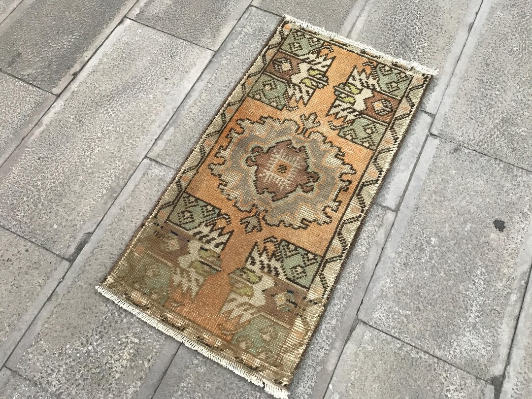 Star Small Vintage Rug, Small Runner Rug, Mini Turkish Rug, Doormat Rug ...