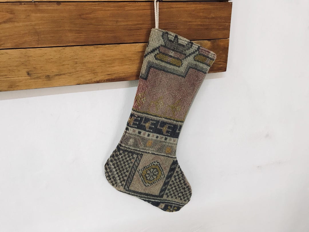 Christmas Stockings, Vintage Stocking, Rug Stocking, Turkish Stocking ...