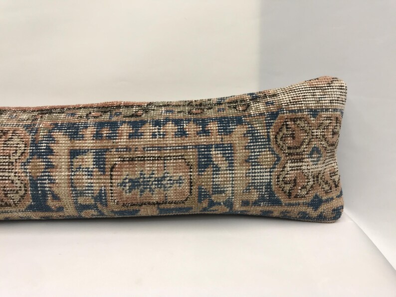 Extra Long Pillow Cover Handmade Kilim Lumbar Sofa Bed Accent Entryway ...