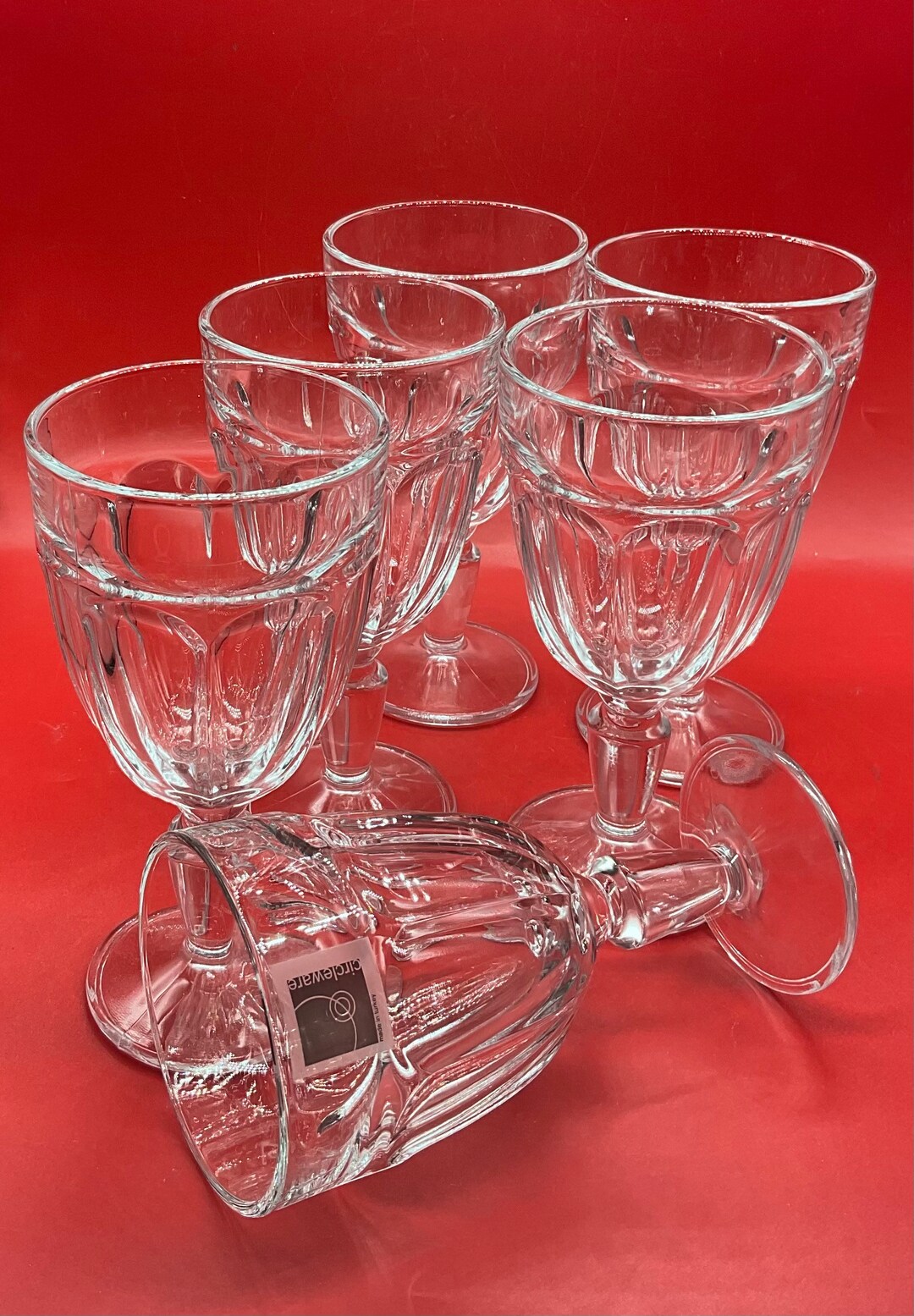 Vintage Circleware Footed Water Goblets Set of 6 Made in Turkey - Etsy